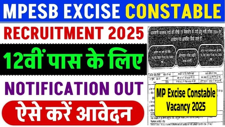 MPESB Excise Constable Recruitment 2025: Apply for 1200+ Aabkari Sipahi ...